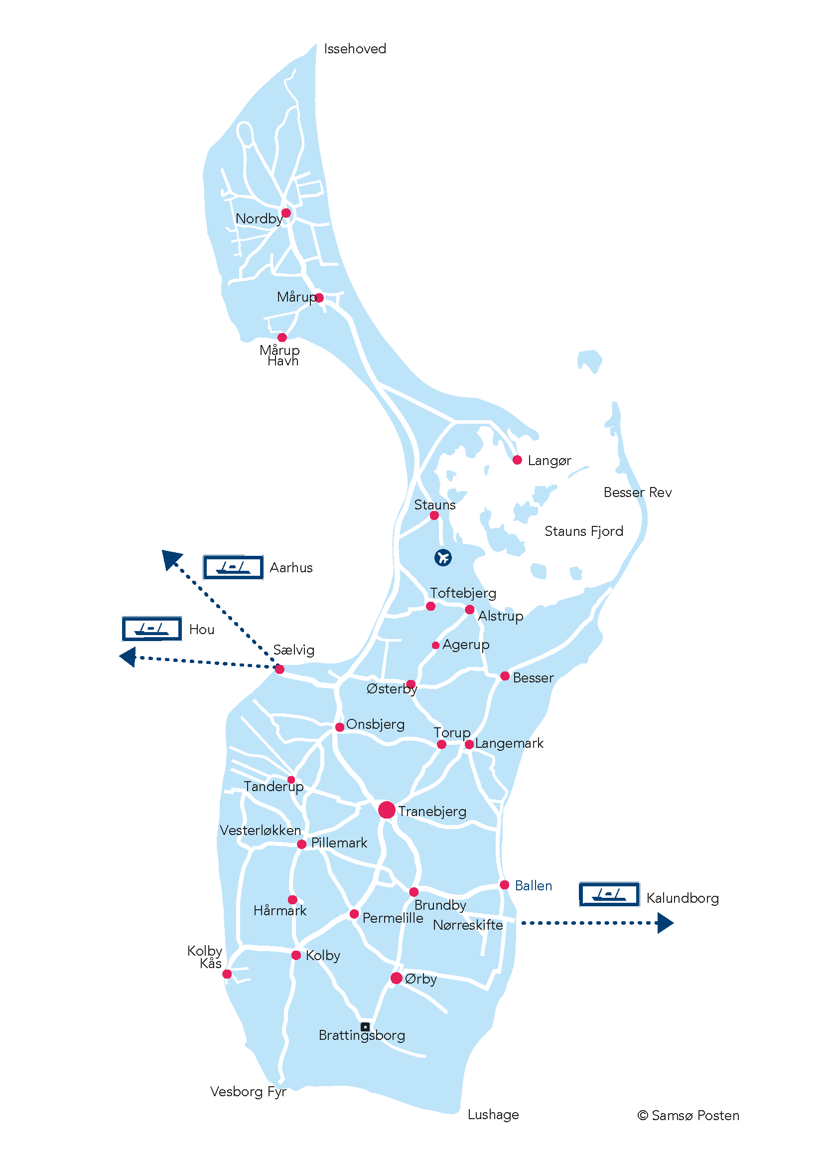 Über Samsø, Dänemark